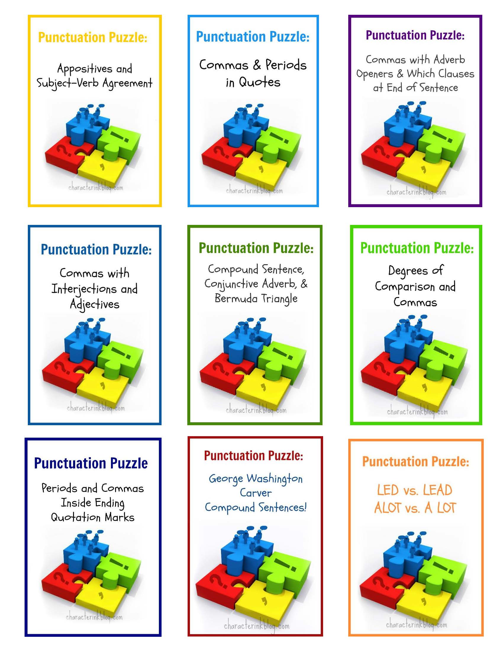 Punctuation Puzzles - Character Ink