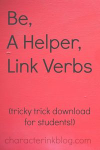 Be, a Helper, Link Verbs - Tricky Trick Download for Students ...